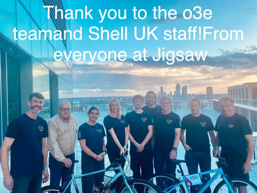 Bikes gifted by o3e, built by Shell UK staff | Jigsaw Trust